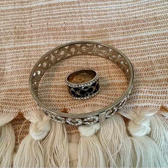 Coach | Jewelry | Coach Elegant Silver And Black Jewelry Set | Poshmark